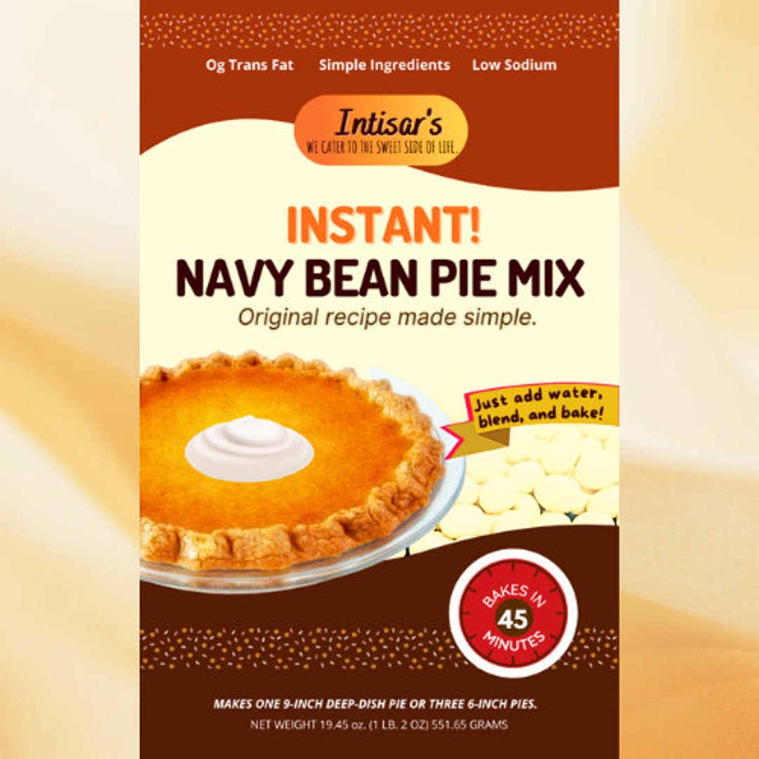 Navy Bean Pie Mix, Gourmet Dessert, Quick and Easy Pie Mix, Traditional ...
