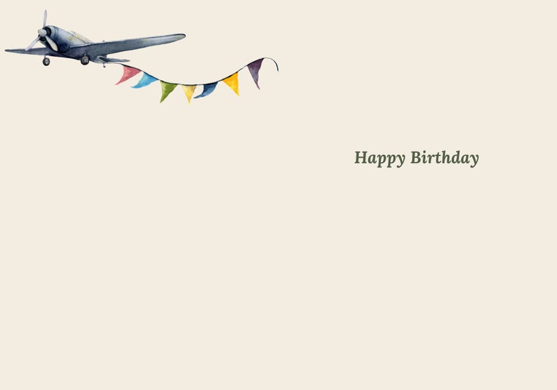 Aviation Birthday Card, Gift for Pilot, Aviator, Digital Download ...