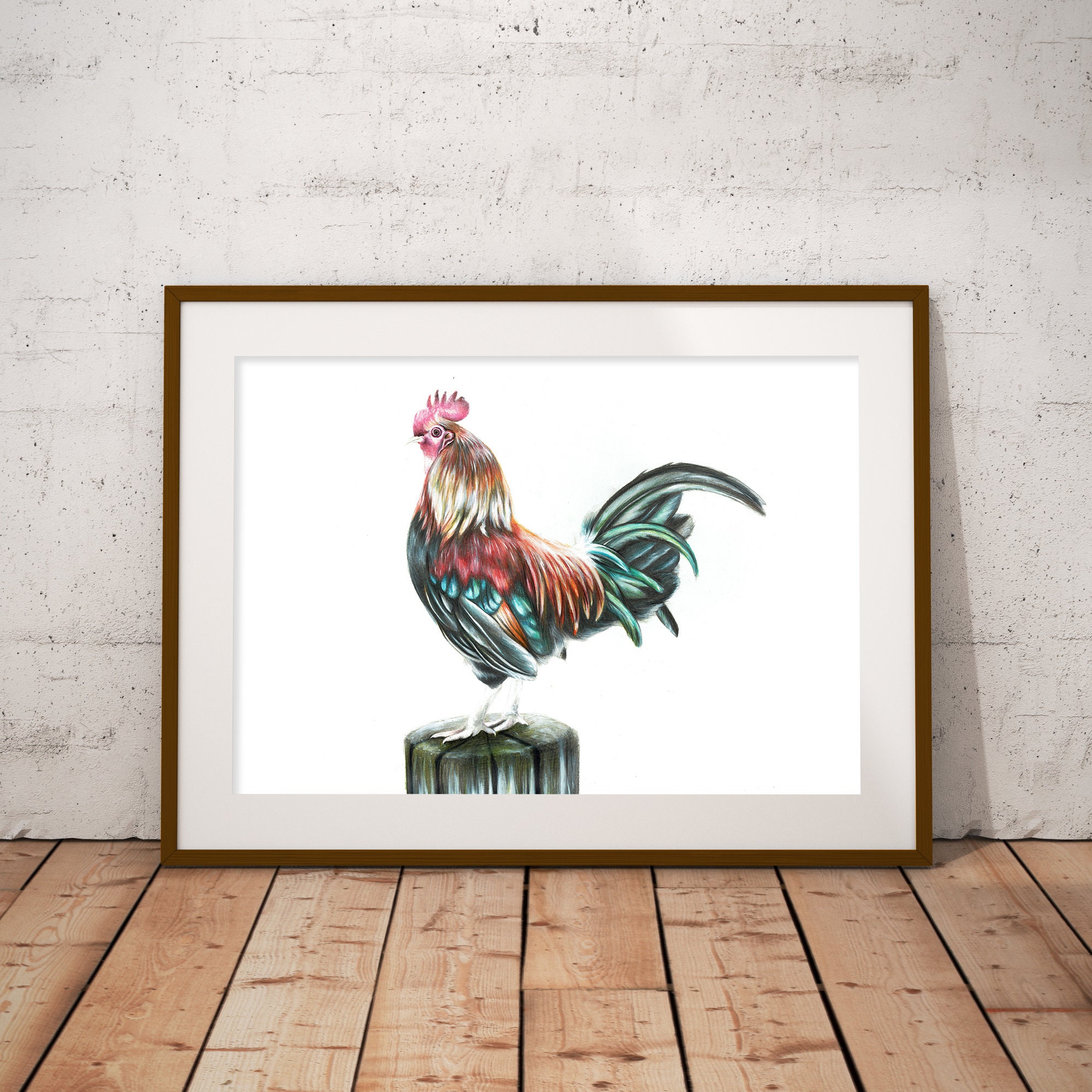 The Dutch Bantam Rooster Ayam Kate Art Print Wall Decor Wall Art - Etsy