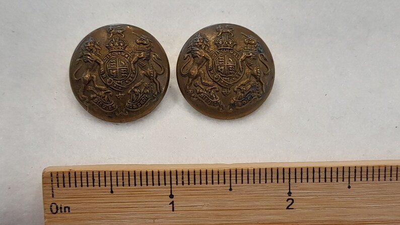 2 X Antique Firmin & Sons London Brass Buttons Elaborate Coat - Etsy