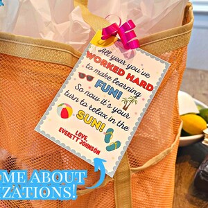 End of the Year Teacher Gift| Relax in the Sun| Beach Theme Teacher ...