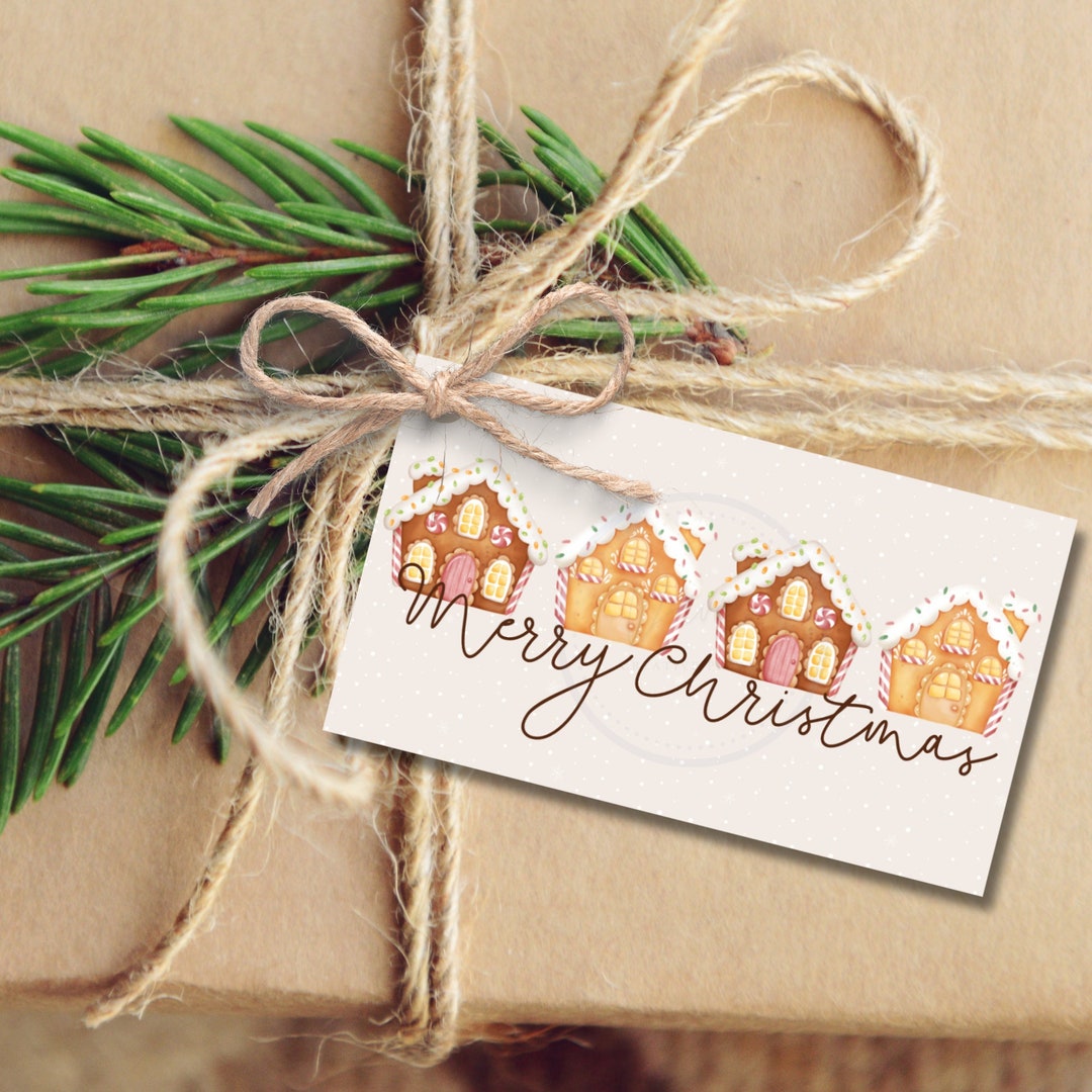 Gingerbread House Tags | Printable Gingerbread House Christmas Tags ...