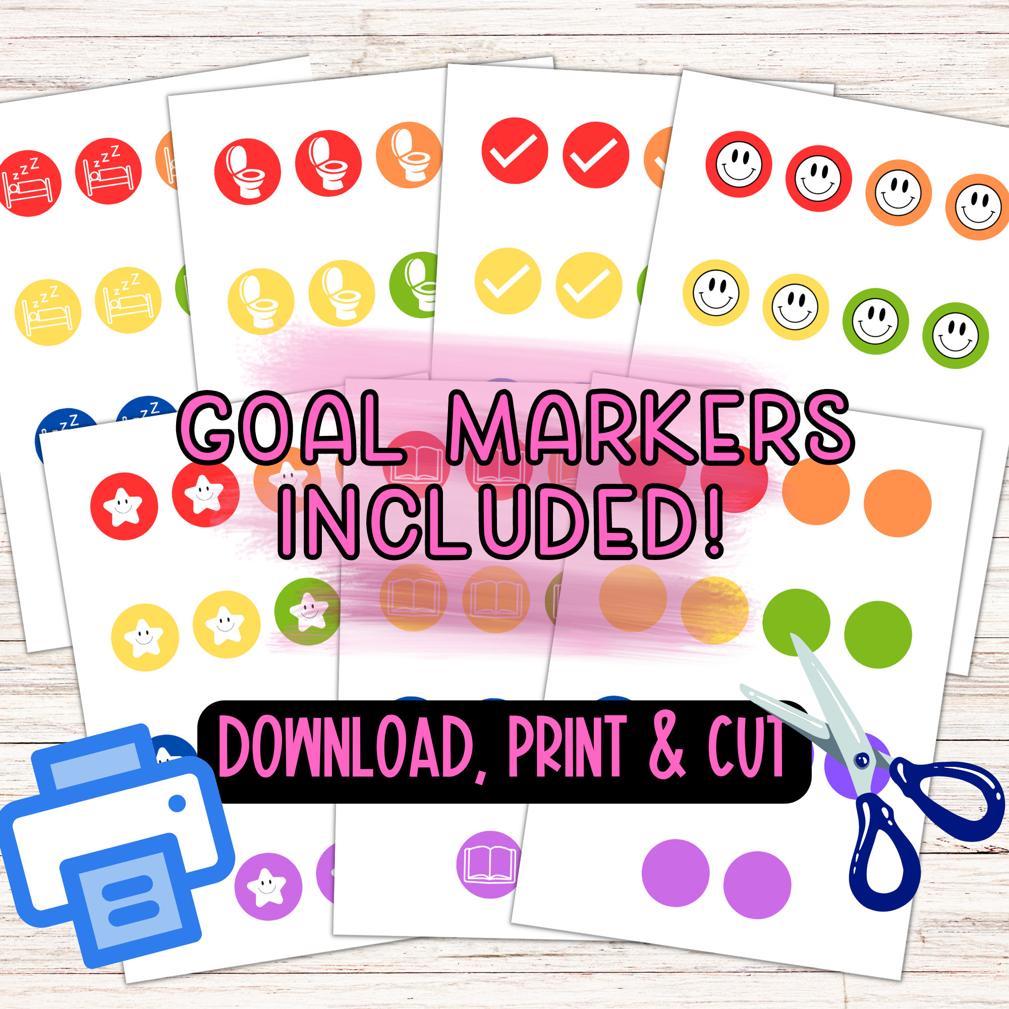 Kids Goal Tracker Task Tracker Progress Tracker Chore Tracker Potty ...