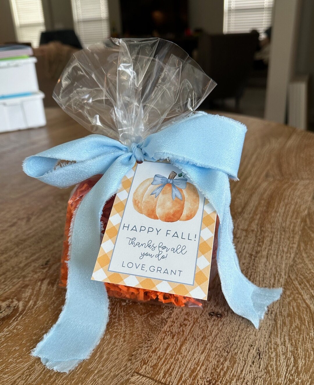 Happy Fall Tag | Pumpkin Favor Tag | Fall Thank You Tag| Autumn Favor ...