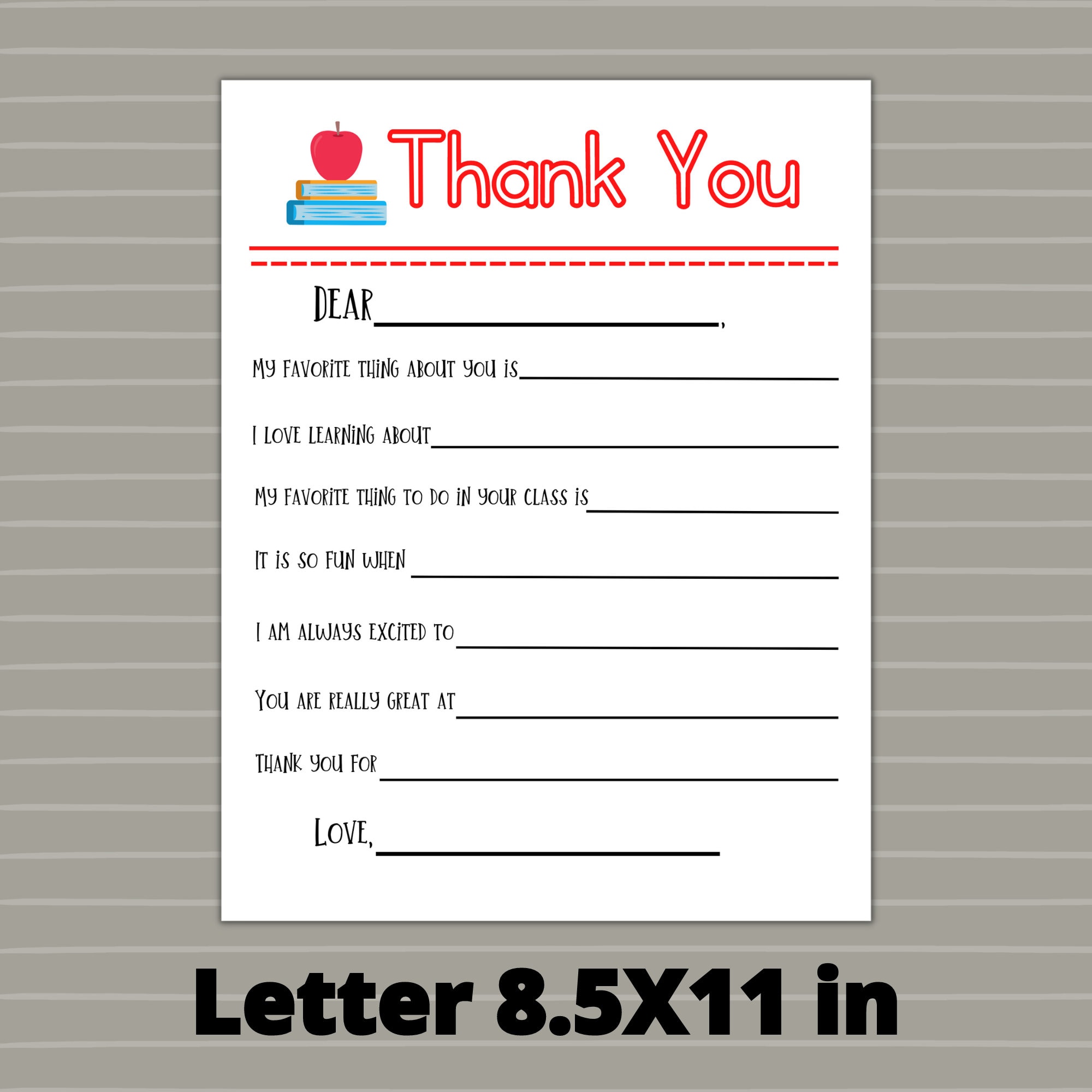 Teacher Appreciation Week | Writing Printable | Writing Worksheet for ...