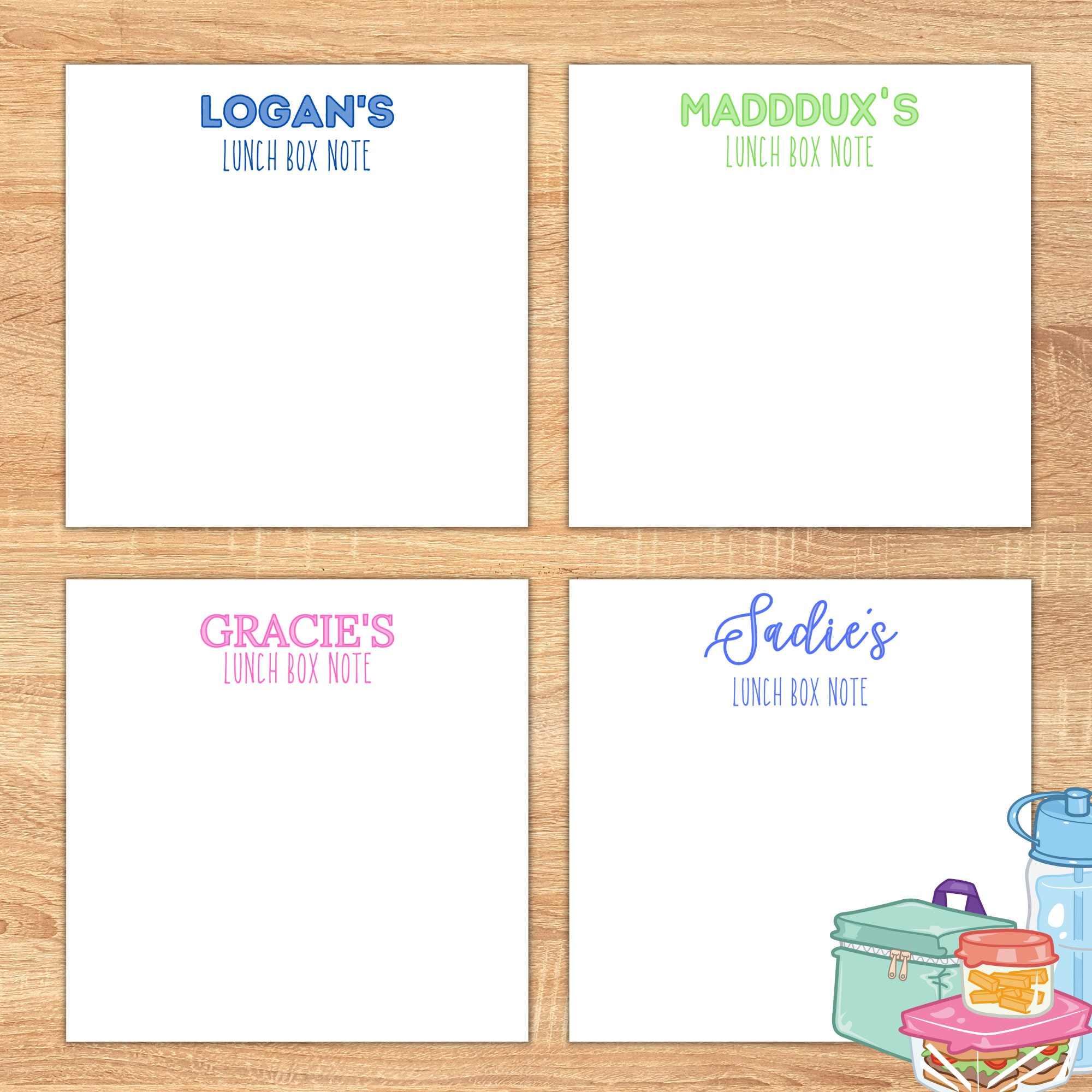 Lunch Box Notes| Personalized School Notes| Back to School| Lunch Box ...