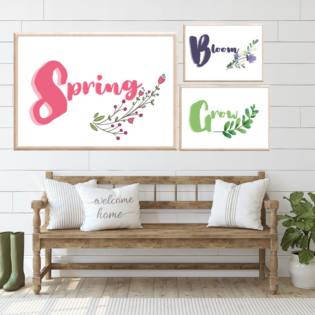Spring Printable, Spring Decor, Spring Wall Art, Spring Bloom Grow ...