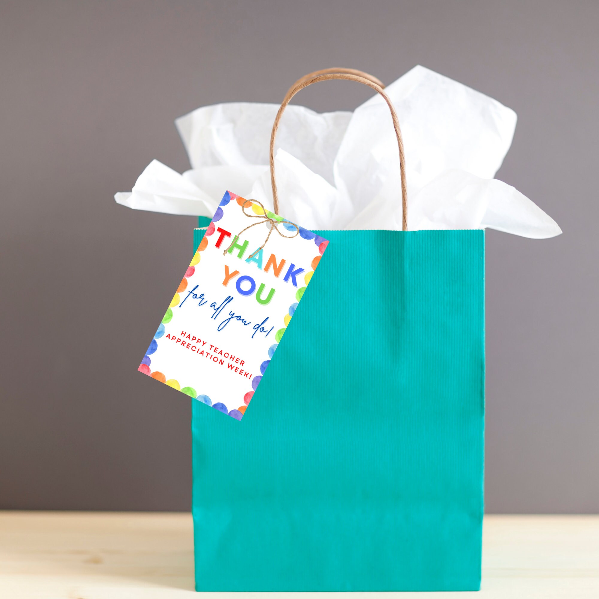 Teacher Appreciation Week | Teacher Gift | Thank You Gift Tag | Gift ...