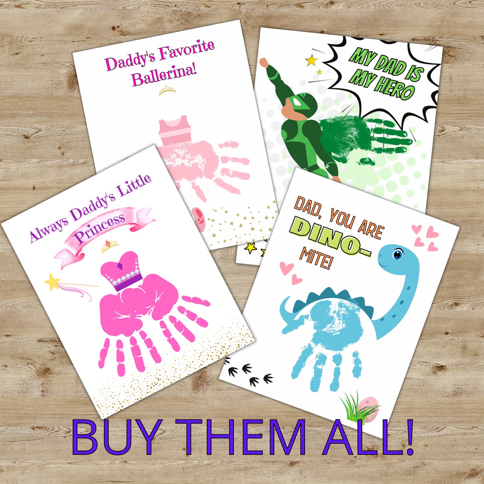 Father's Day Handprint Art | 'reely the Dad' Gift (PDF) - Etsy