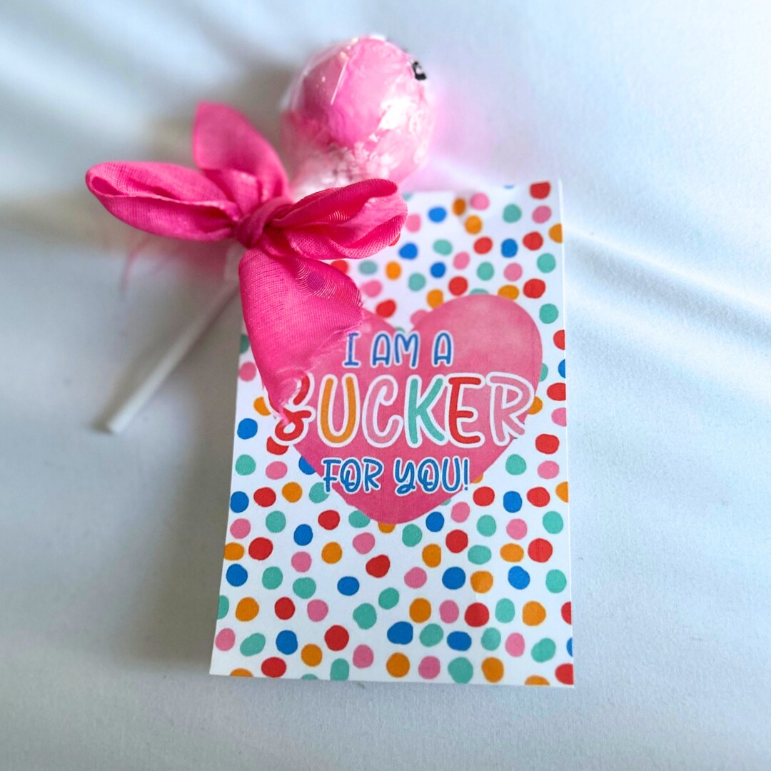 Valentine’s Day Gift Tags| Valentine Cards| A Sucker for You| Sucker ...