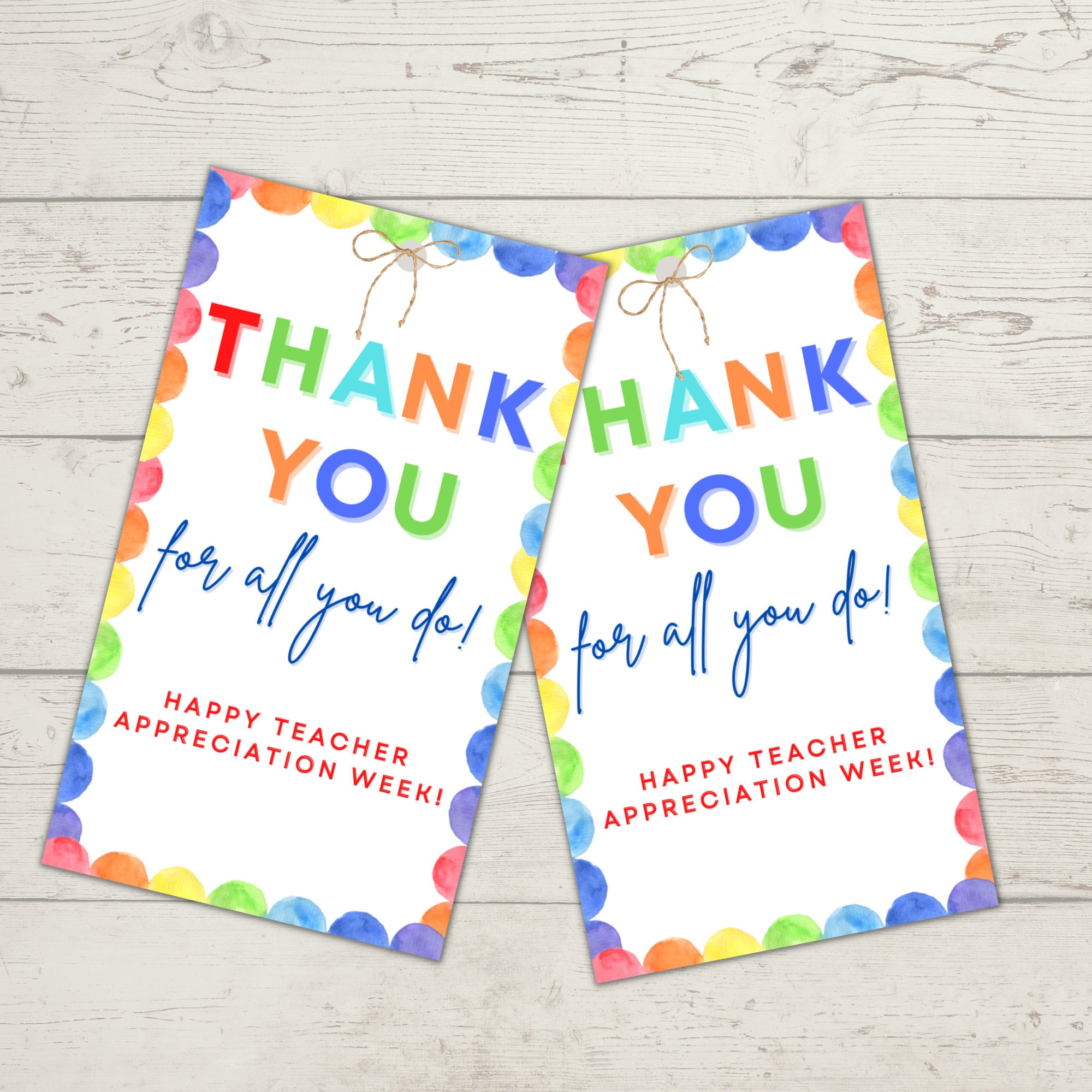 Teacher Appreciation Week | Teacher Gift | Thank You Gift Tag | Gift ...