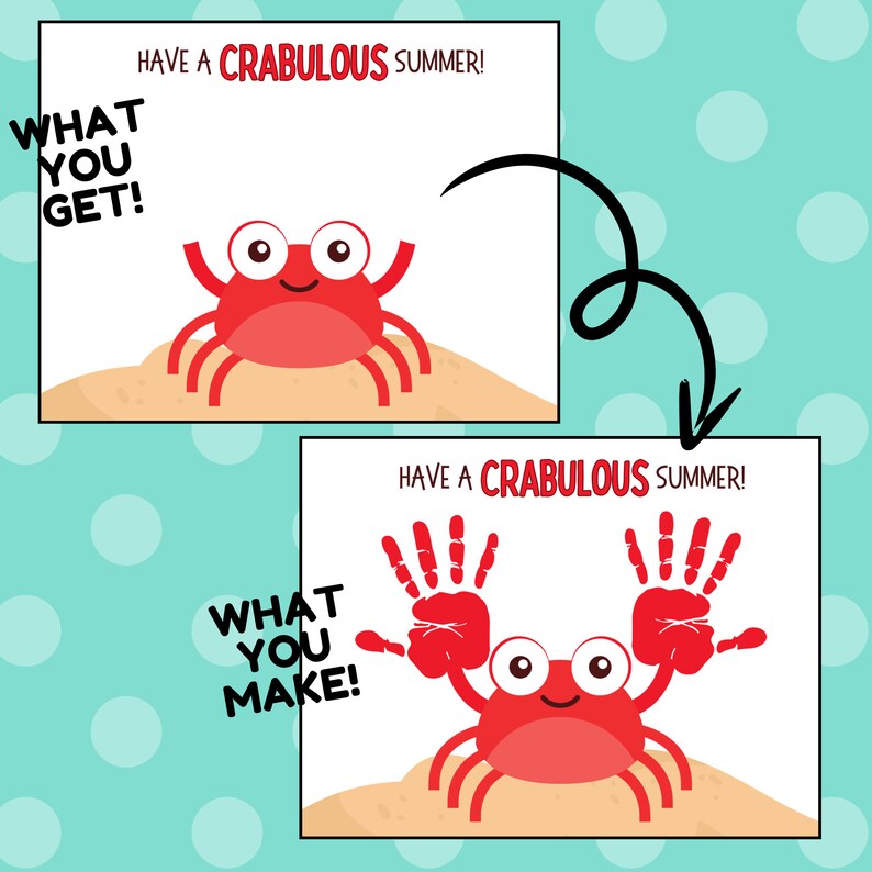 Summertime Handprint Art Handprint Craft Bundle Preschool Activity ...