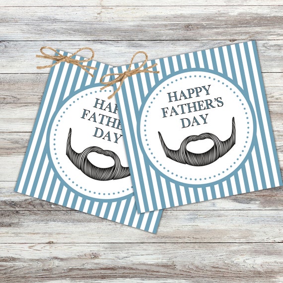 Happy Father's Day Gift Tag Fathers Day Gift Tag Blue - Etsy