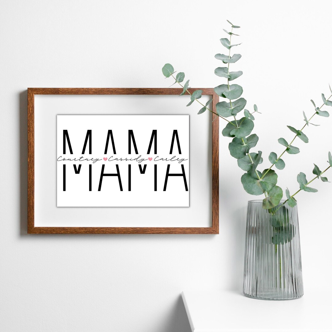 Personalized Mama Names Print | Mother's Day Gift (digital Download) - Etsy