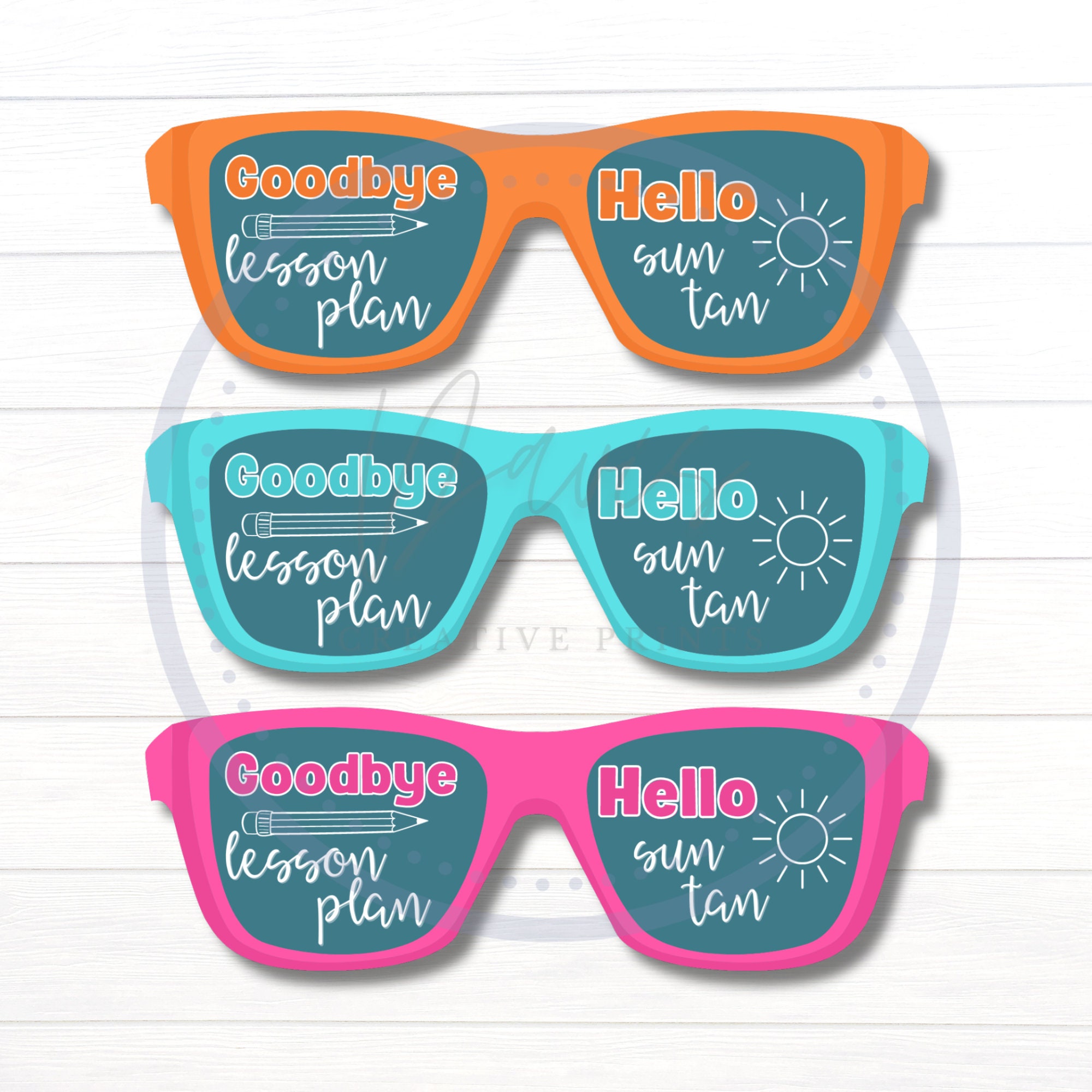 End of the Year Teacher Gift Goodbye Lesson Plan Hello Sun Tan Beach ...