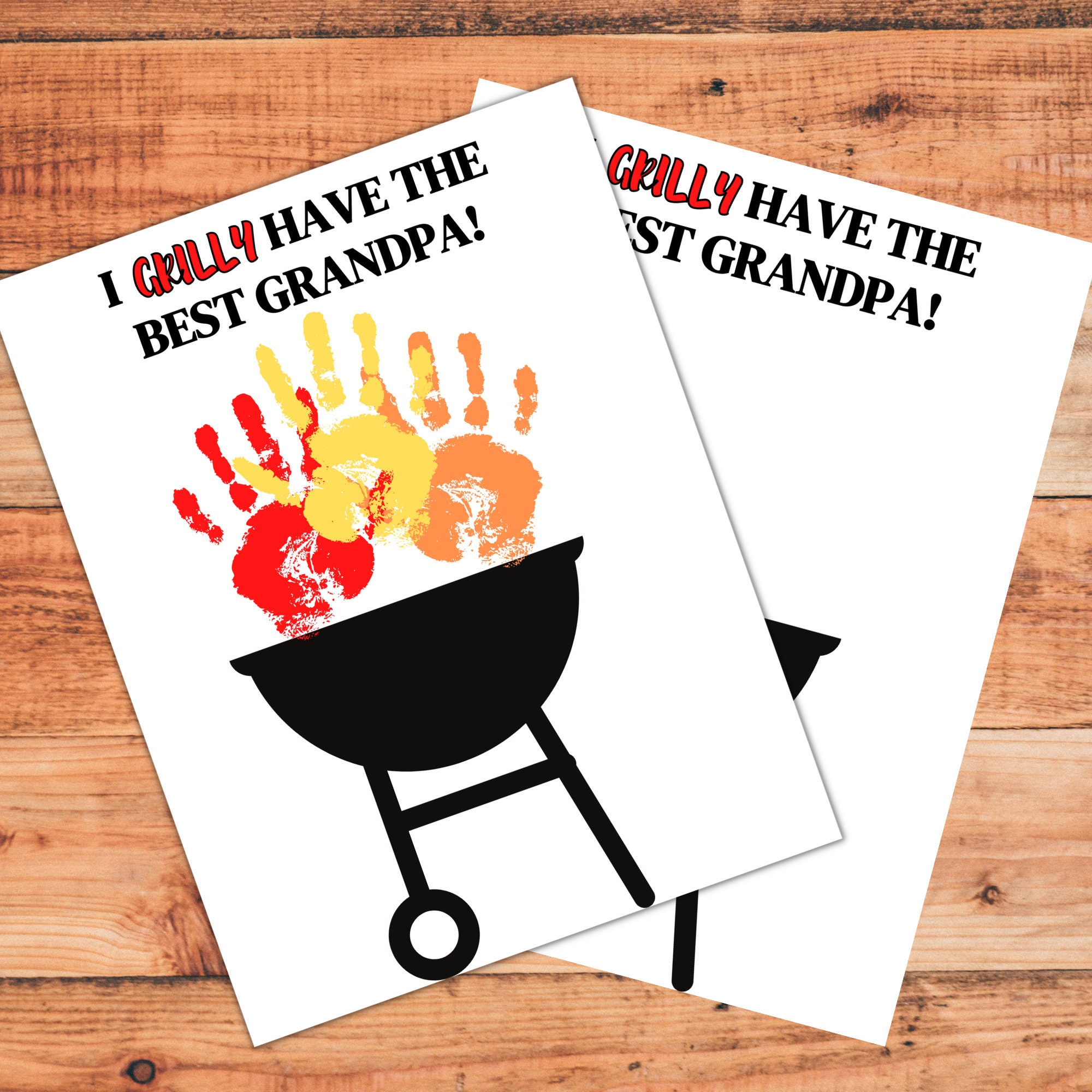 Grandpa Handprint Art Father's Day Activity Preschool Activity to ...