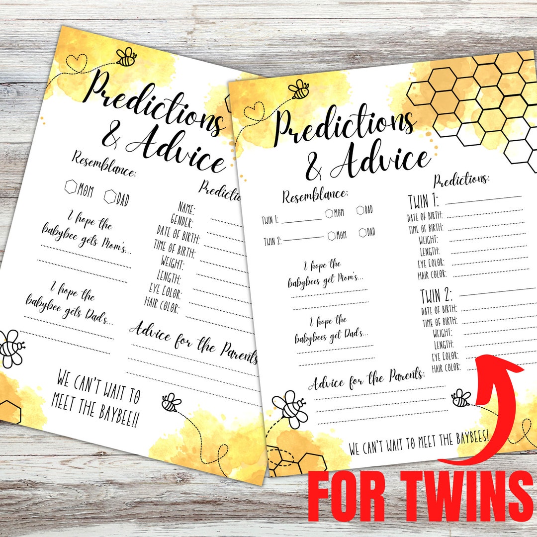 Baby Predictions and Advice| Baby Shower Games| DIY Printable Game ...