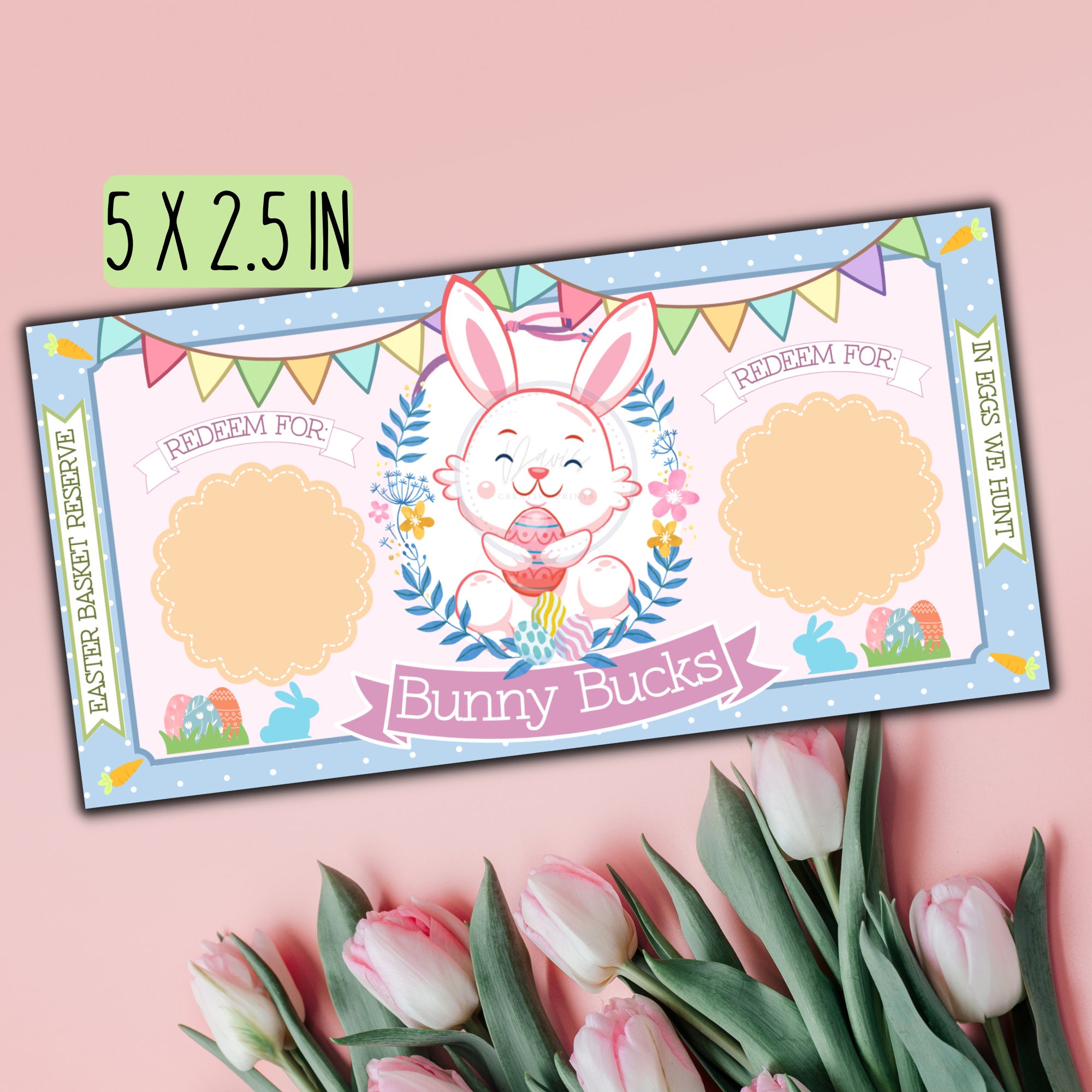 Bunny Bucks | Easter Printable | Easter Basket Play Money | Easter Egg ...