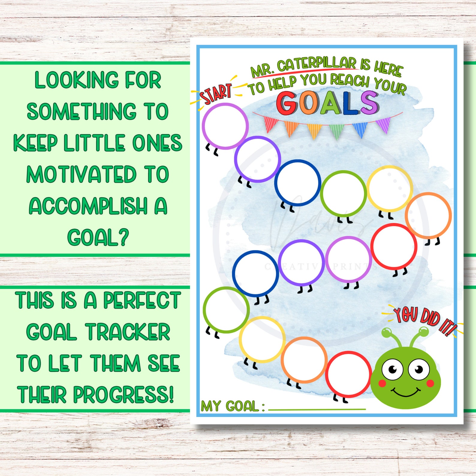 Kids Goal Tracker Task Tracker Progress Tracker Chore Tracker Potty ...