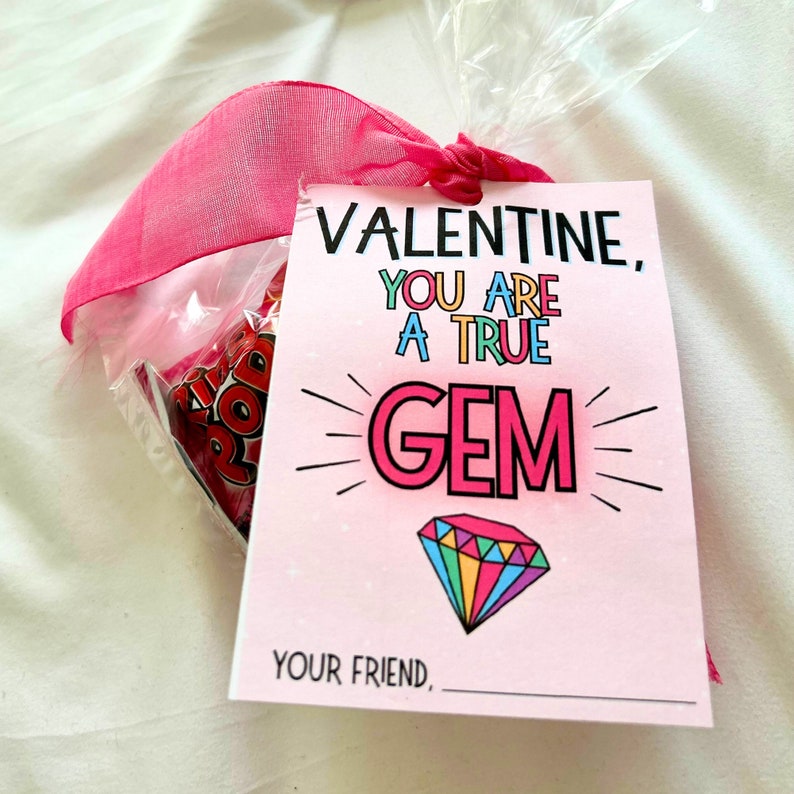 Valentine’s Day Gift Tags| You Are A True Gem| Candy Ring Tag ...