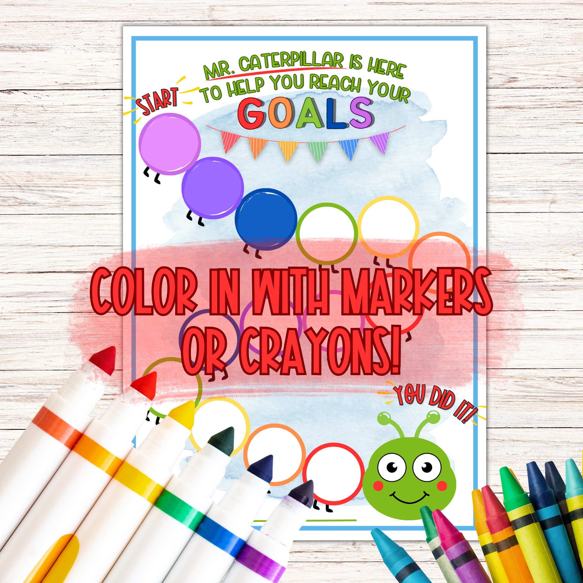 Kids Goal Tracker Task Tracker Progress Tracker Chore Tracker Potty ...