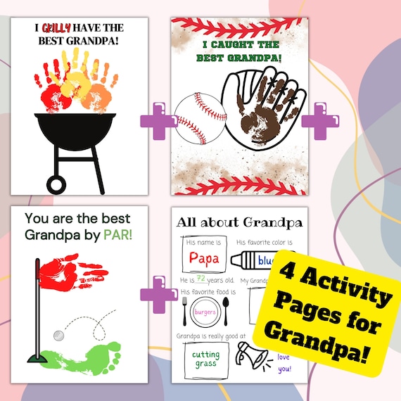 Grandpa Handprint Art Father's Day Activity Preschool - Etsy