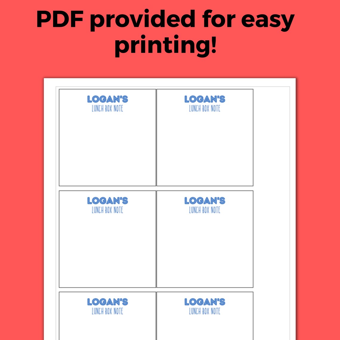 Lunch Box Notes Personalized School Notes Back to School - Etsy