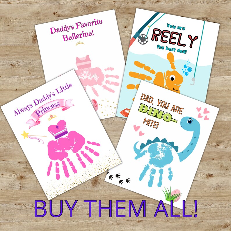 Dad is My Hero Handprint Art Father's Day Activity | Etsy