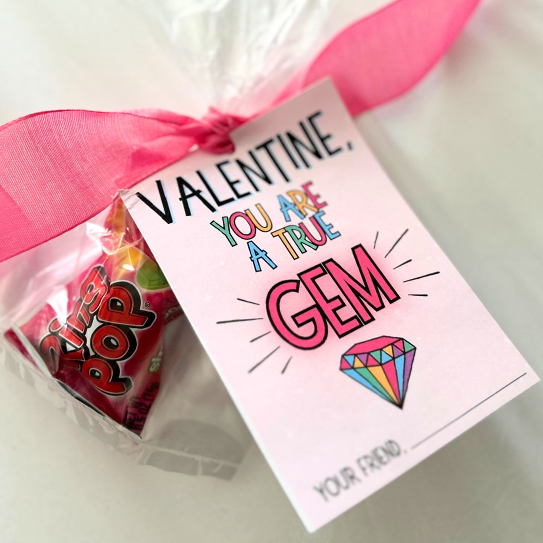 Valentine’s Day Gift Tags| You Are A True Gem| Candy Ring Tag ...