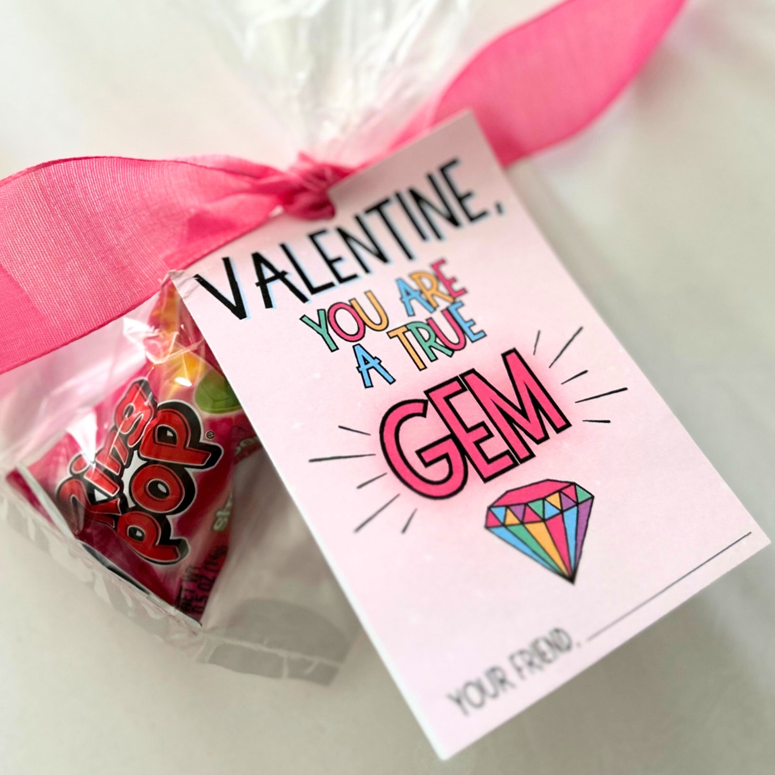 Valentines Day Gift Tags You Are A True Gem Candy Ring Tag Printable ...