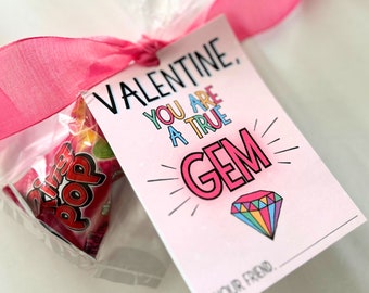 EDITABLE Valentines, You're a Real Gem Ring Pop Valentines Day Kids ...