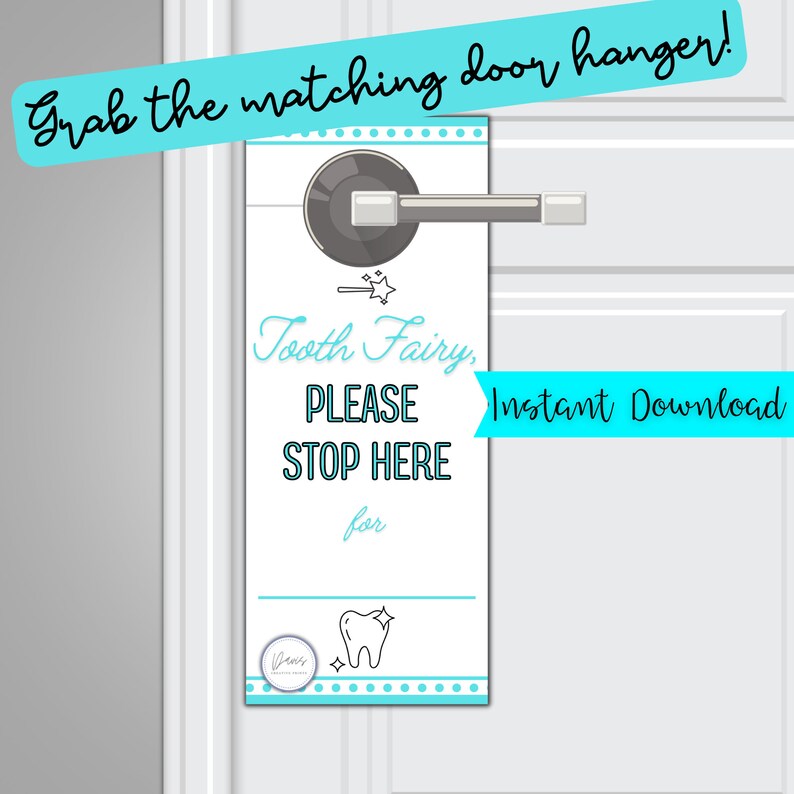 Printable Blue Tooth Fairy Receipt | Lost Tooth Certificate (PDF) - Etsy