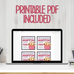 We Would Be Muffin Without You| Thank You Tag | Muffins Thank You ...