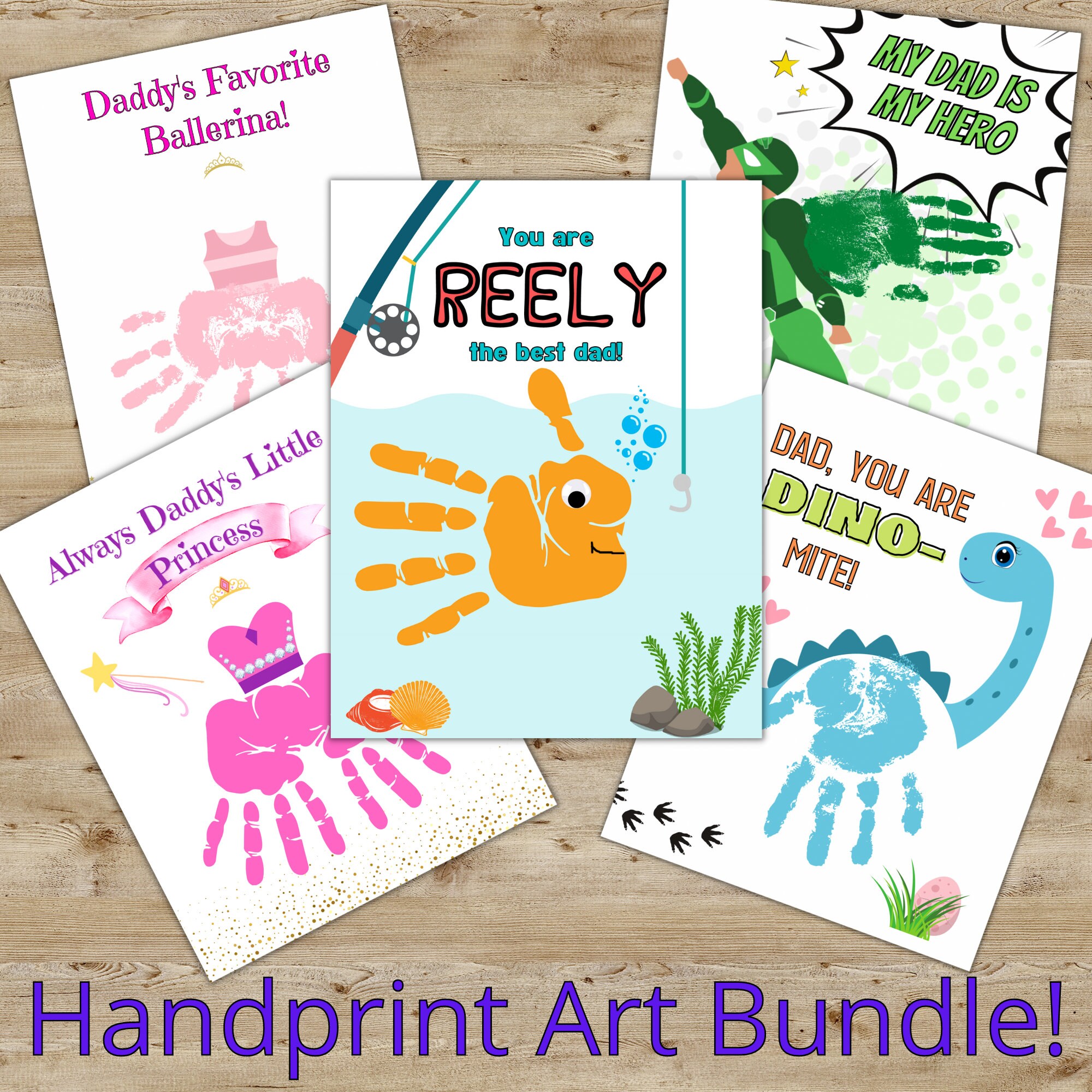 Bundle Handprint Art Handprint Art Father's Day Activity Preschool ...