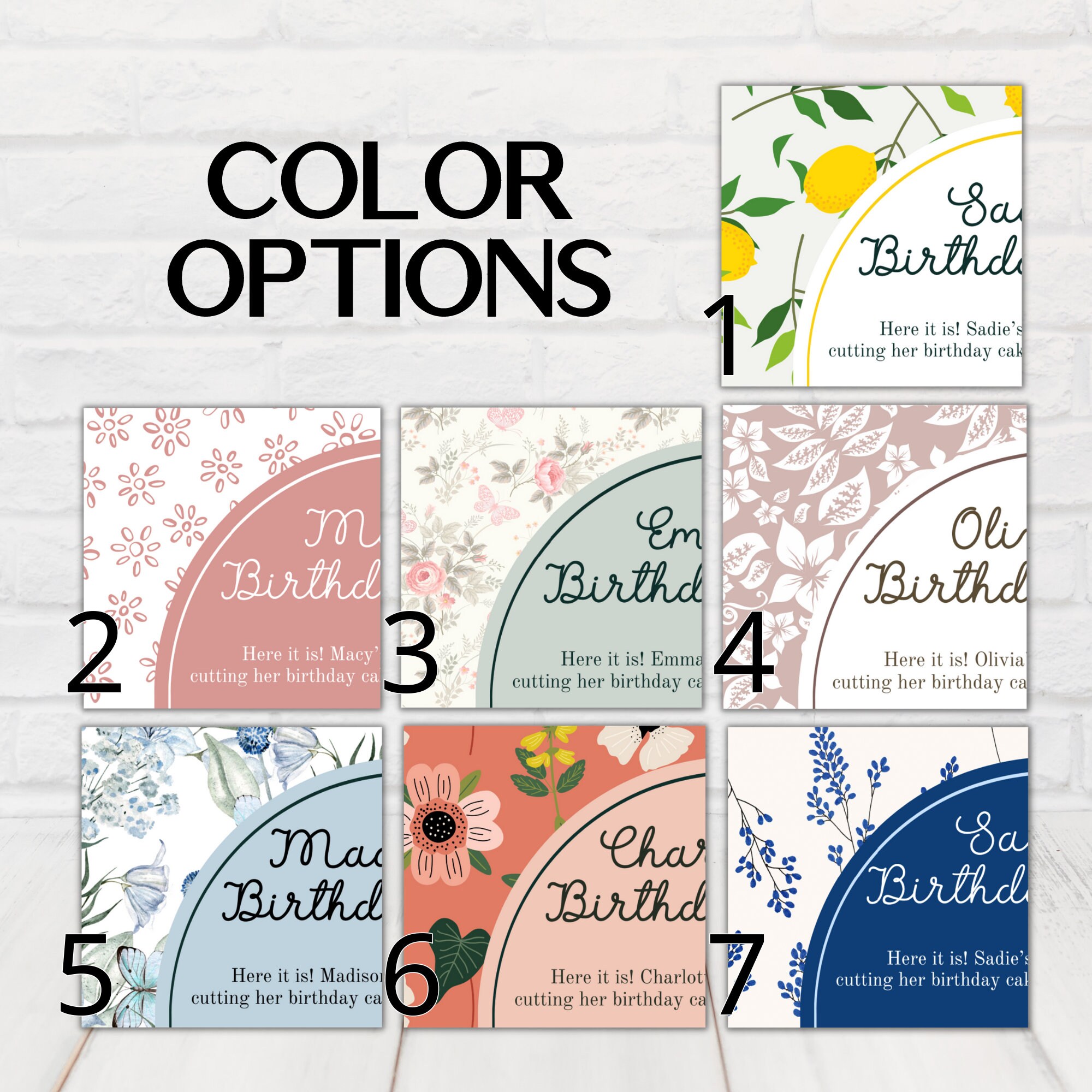 Personalized Birthday Knife Poem First Birthday Cake Knife Poem Floral ...