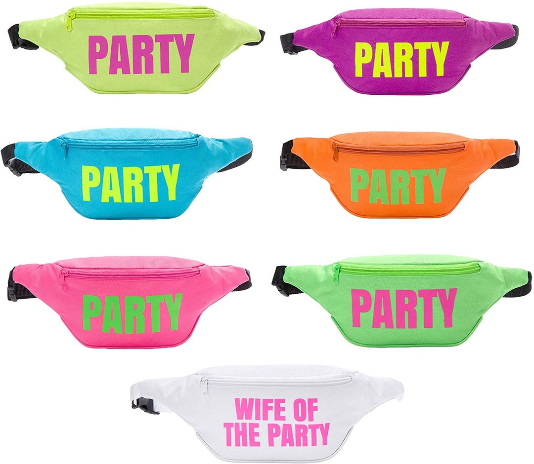 Bachelorette Neon Fanny Pack Set - Wife of the Party Pack - Etsy