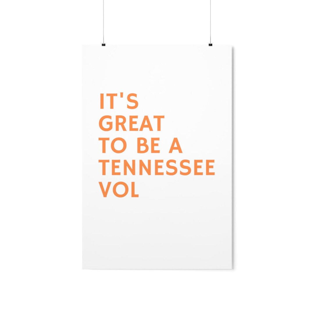 It's Great to Be a Tennessee Vol Poster - Etsy