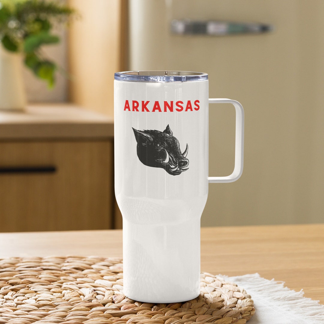 Arkansas Razorbacks Travel Mug With a Handle - Etsy