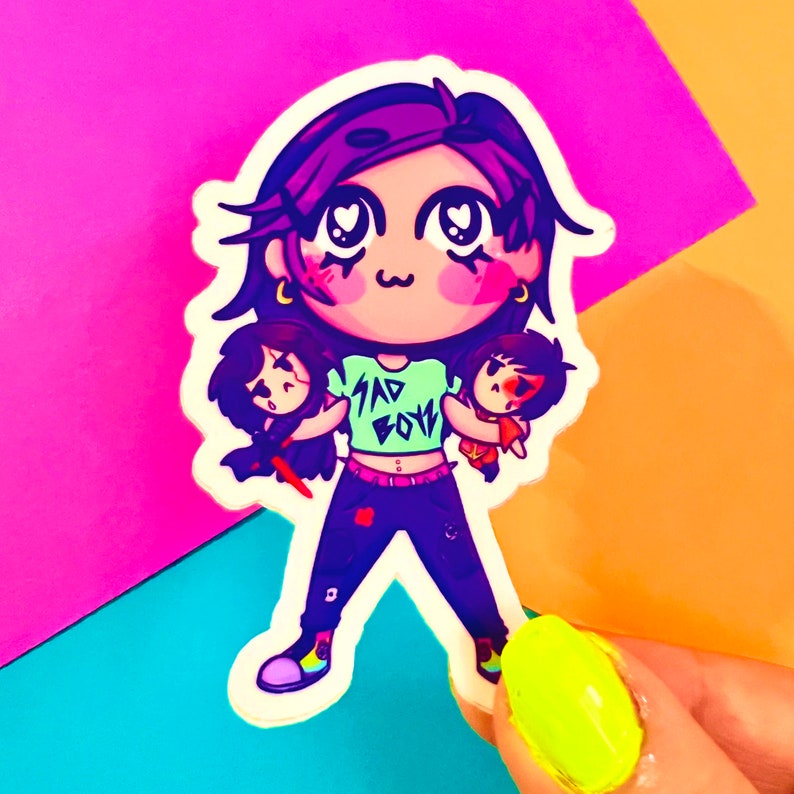 Sad Boy Fangirl Sticker Waterproof Vinyl Sticker Cute - Etsy