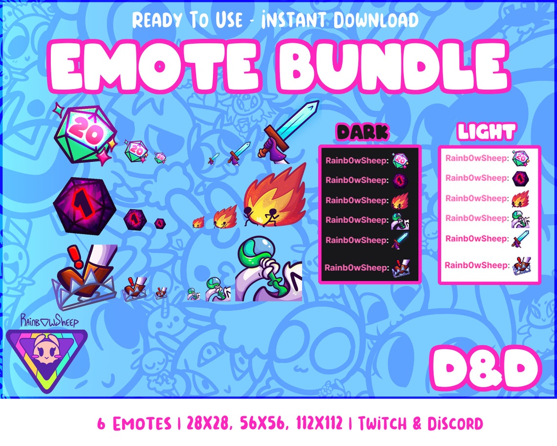 D&D Emote Bundle | Pack 1 | Set of 6 | for Twitch and Discord| Dungeons ...
