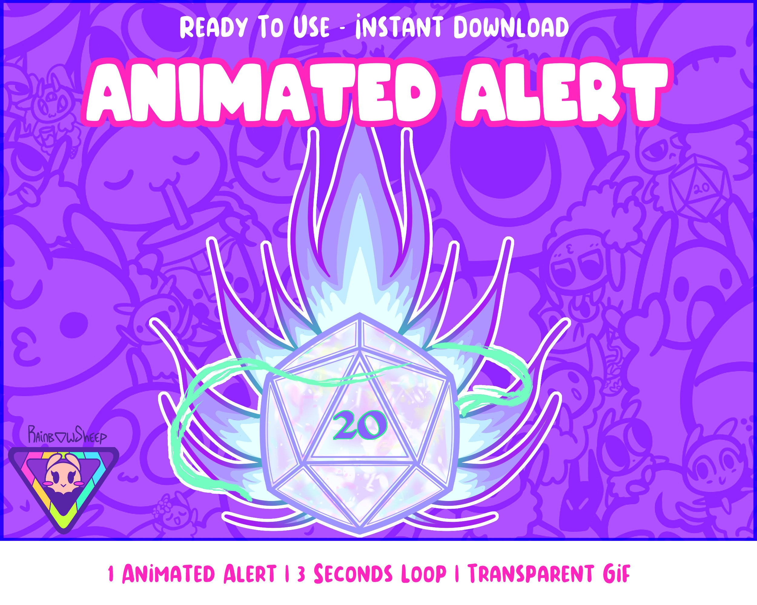 D20 | Animation | Twitch Alert | GIF Animation | Animated Alert ...