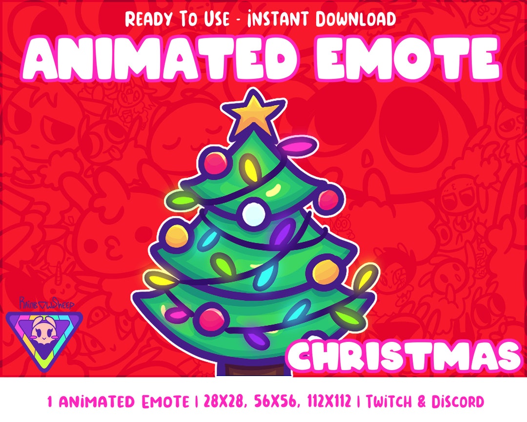 Christmas Tree Animated Emote Holiday for Twitch & Discord All Sizes ...