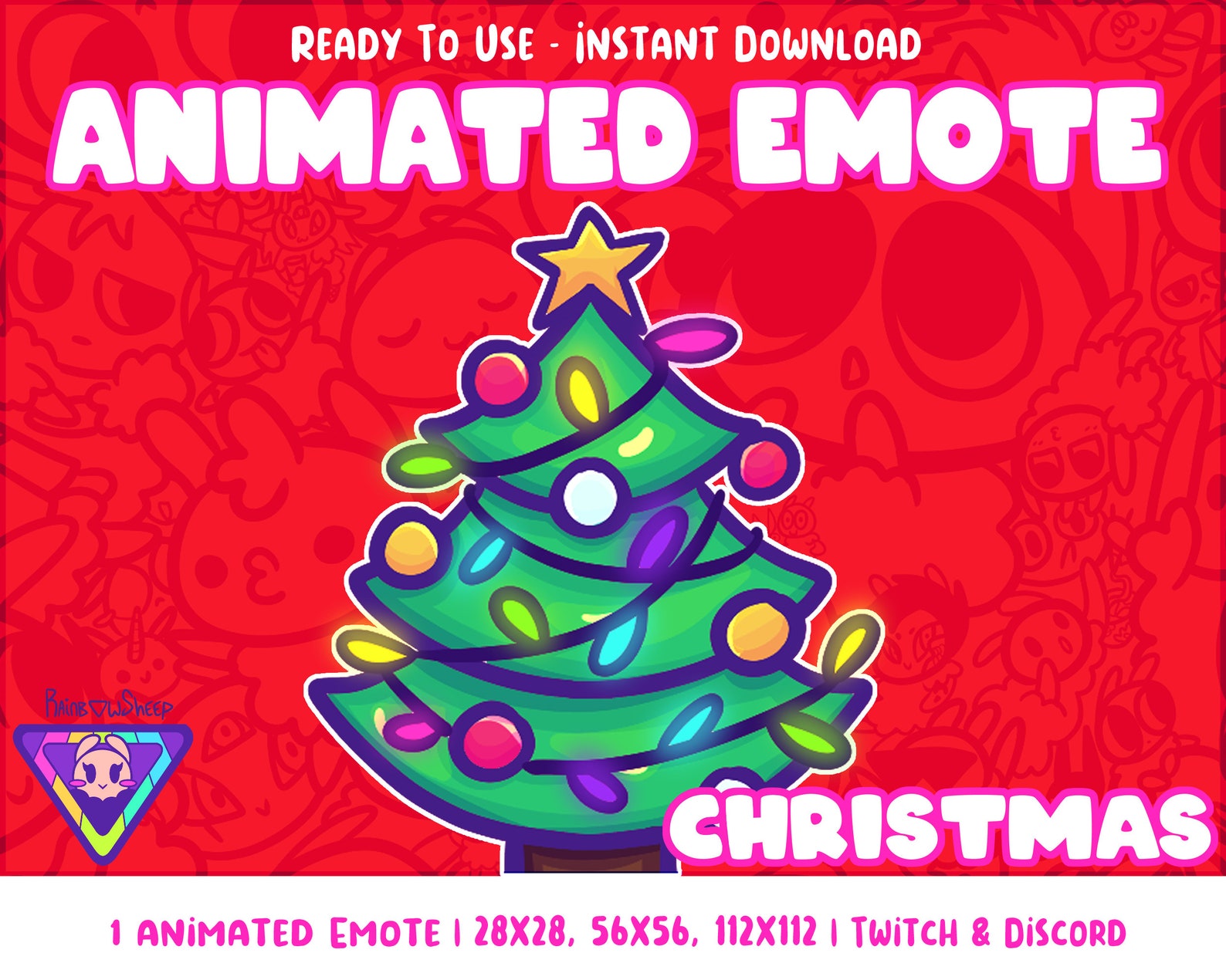 Christmas Tree Animated Emote Holiday for Twitch & Discord - Etsy