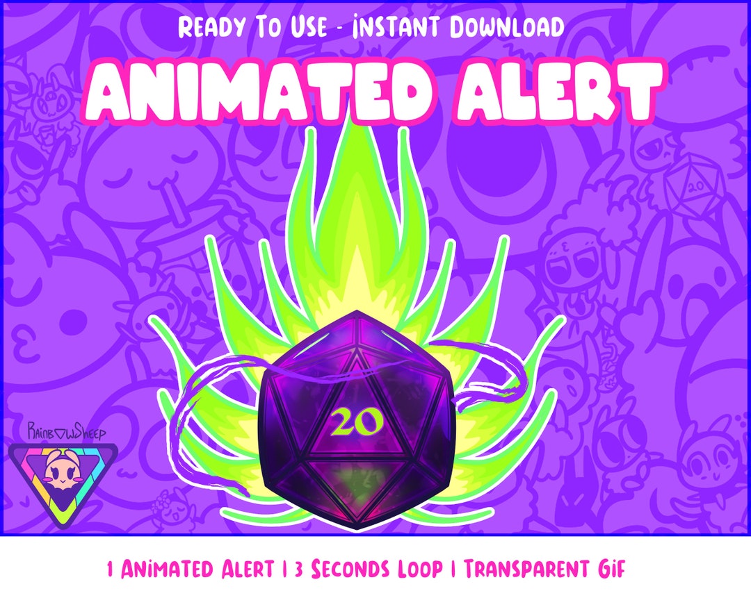 D20 | Animation | Twitch Alert | GIF Animation | Animated Alert ...