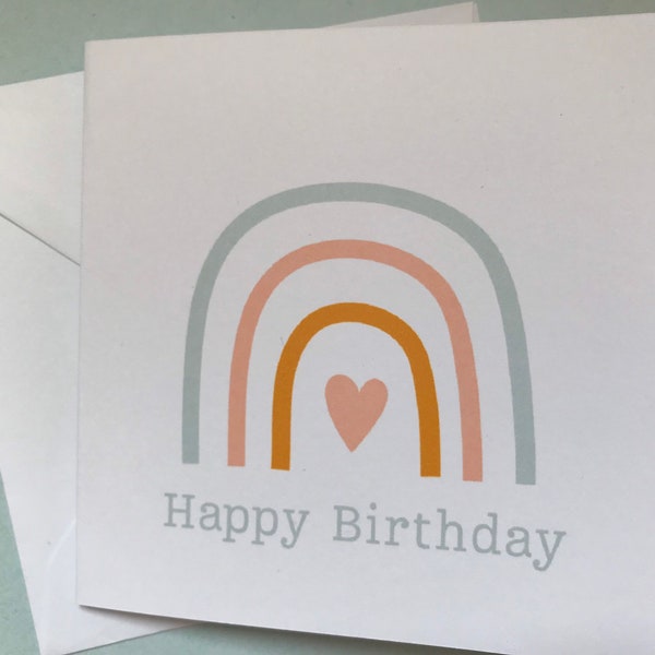 Pastel Colored Birthday Card - Etsy