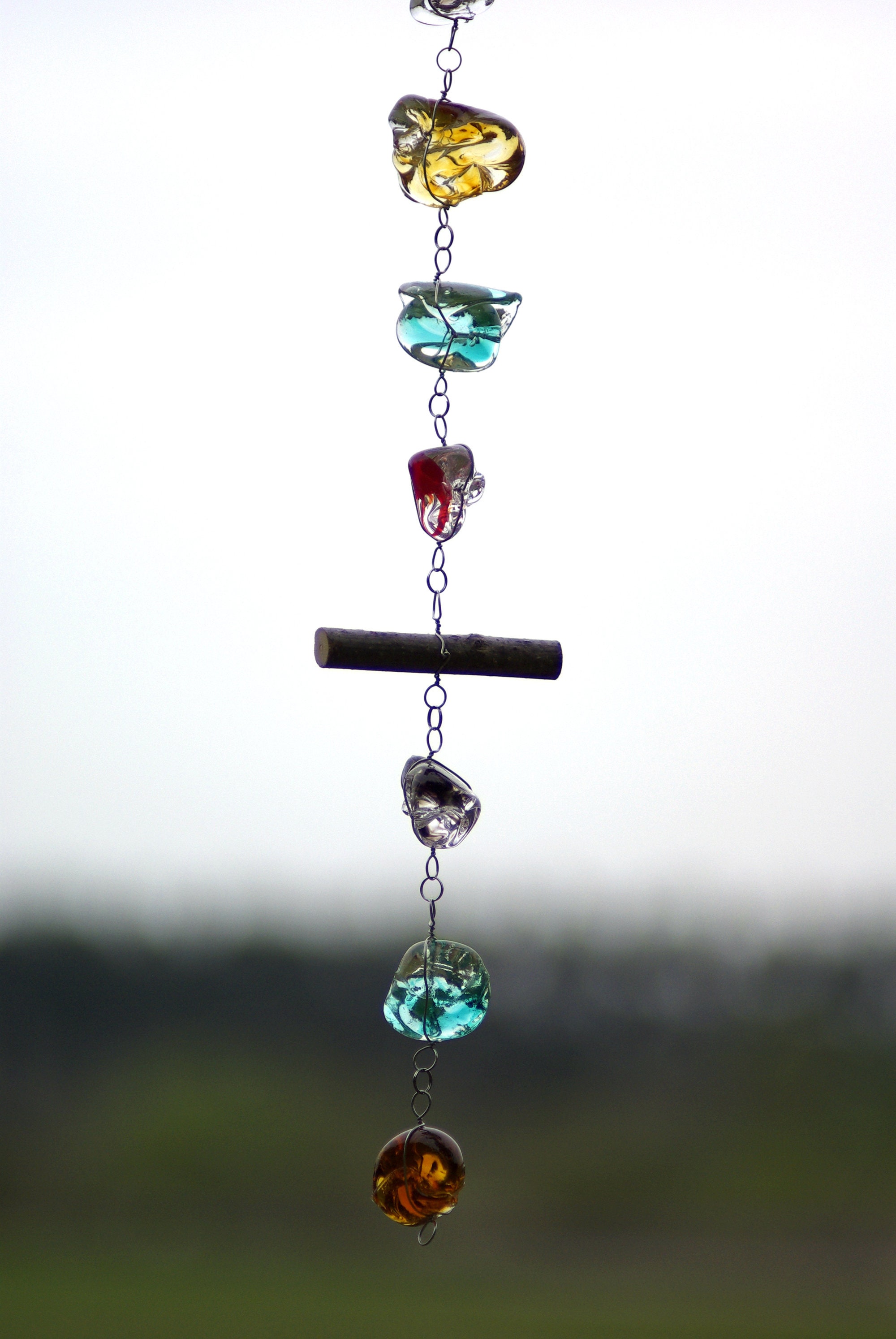 Rain Chains Art Glass Gems Colorful Rainbow Chains - Etsy