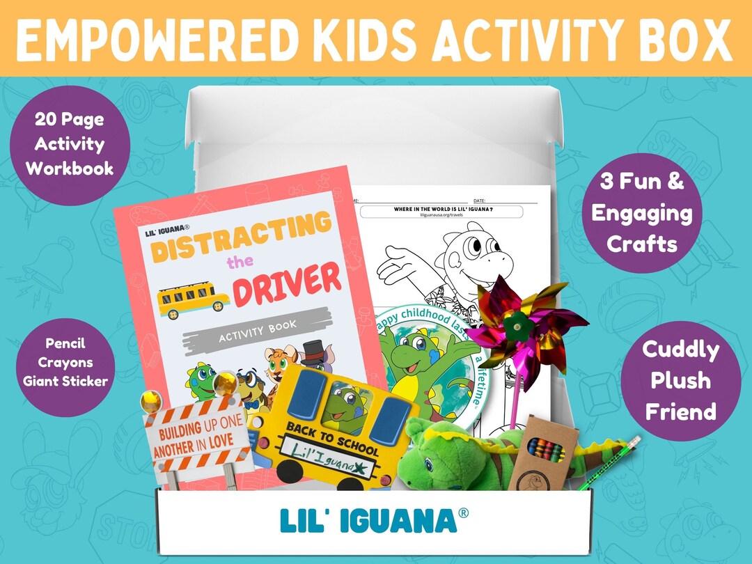 School Bus Safety Activity Box: Workbook, Crafts, Plush - Etsy