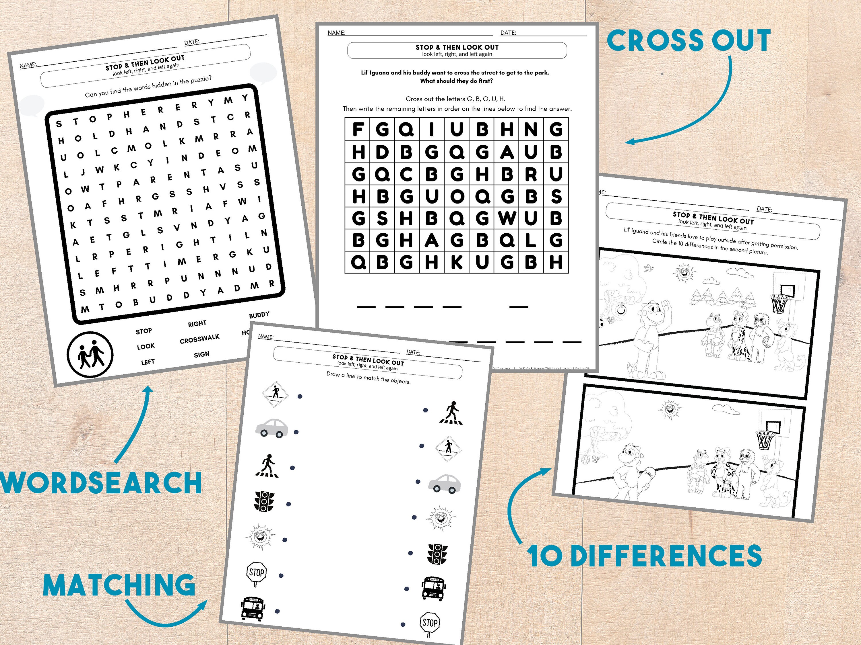 Street Smarts Crosswalk Crossing the Street Safely Printable - Etsy