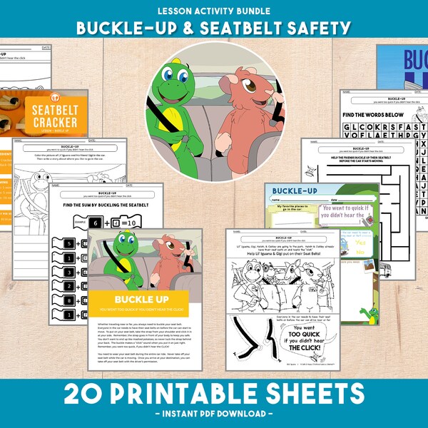 Car Safety Worksheets Kids - Etsy