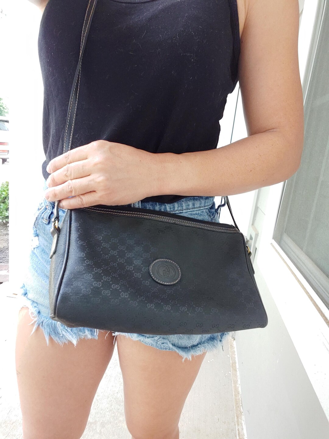 Authentic Vintage Gucci Interlocking GG Monogram Micro Guccissima ...